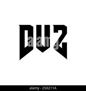 DUZ letter logo design for technology company. DUZ logo design black ...