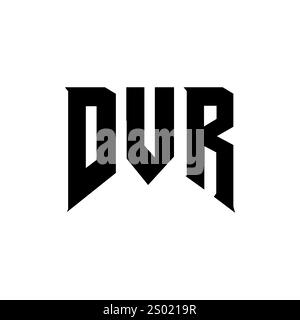 DVR letter logo design for technology company. DVR logo design black ...
