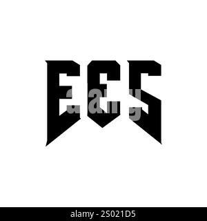 EES letter logo design for technology company. EES logo design black ...