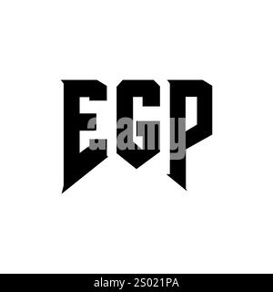 EGP letter logo design for technology company. EGP logo design black ...