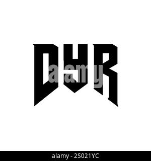 DYR letter logo design for technology company. DYR logo design black ...