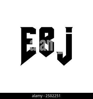 EBJ letter logo design for technology company. EBJ logo design black ...