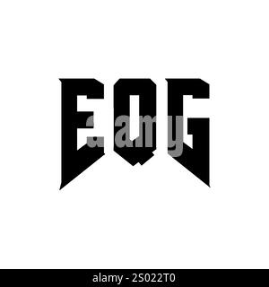 EQG letter logo design for technology company. EQG logo design black ...