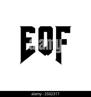 EQF letter logo design for technology company. EQF logo design black ...