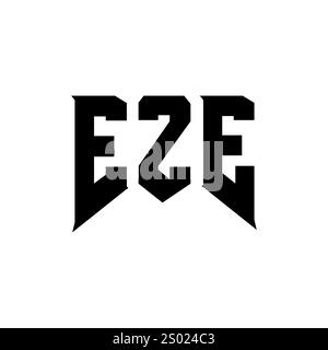 EZE letter logo design for technology company. EZE logo design black ...