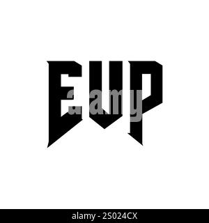 EUP letter logo design for technology company. EUP logo design black ...