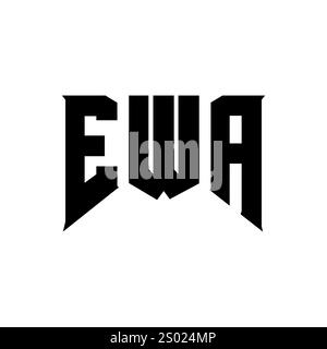 EWA letter logo design for technology company. EWA logo design black ...