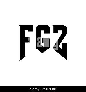 FGZ letter logo design for technology company. FGZ logo design black ...