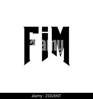 FIM letter logo design for technology company. FIM logo design black ...