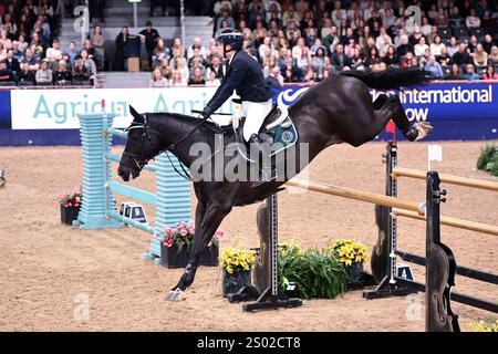 Robert Whitaker of United Kingdom with Vermento during the Longines FEI ...