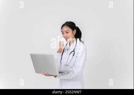 Asian women patient having online medical consultation with doctor ...
