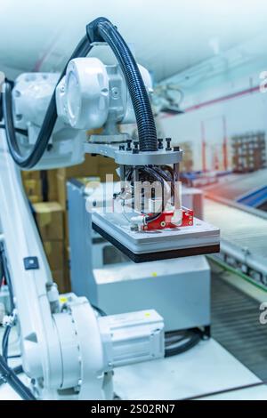 automatic pneumatic piston unit on industrial machine,automation ...