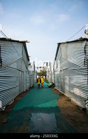 Panchavati facility at Karsevak Puram. It is a tent city that can ...