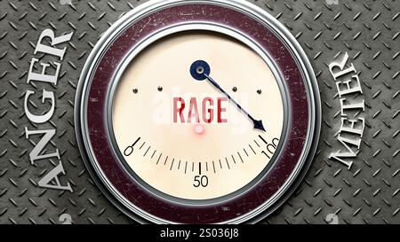 Rage and Anger Meter that is hitting a full scale, showing a very high ...
