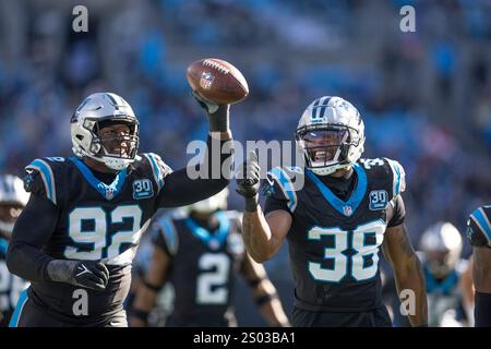 Carolina Panthers defensive end Amare Barno (90) runs during an NFL ...