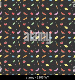 Vegetable cartoon seamless carrot pattern for wrapping paper and kids clothes print and kitchen ...