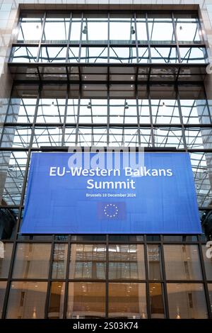 The atrium of the Justus Lipsius building during the summit of the ...