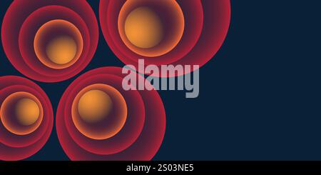 Lots of Abstract Red and Brown 3D Spiralling Funnels, Many Concentric ...