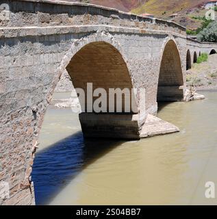 The Kizilirmak Bridge, located in Kalecik, Turkey, was built during the ...