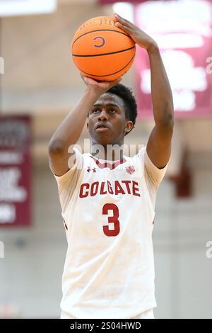 December 22, 2024: Colgate Raiders forward Sam Wright (33) controls the ...