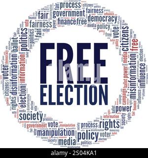 Free Election word cloud conceptual design isolated on white background ...