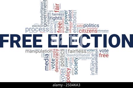 Free Election word cloud conceptual design isolated on white background ...