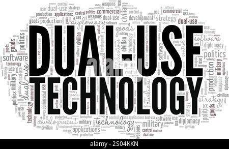 Dual-Use Technology word cloud conceptual design isolated on white ...