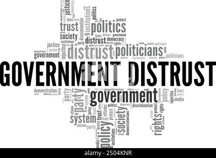 Government Distrust word cloud conceptual design isolated on white ...