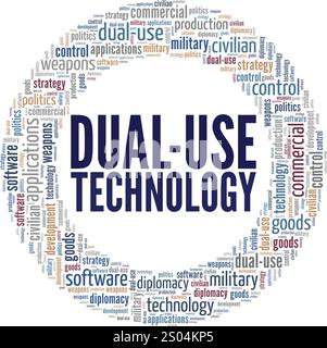 Dual-Use Technology word cloud conceptual design isolated on white ...