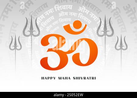 Happy Maha Shivratri Festival Background, line art drawing vector ...