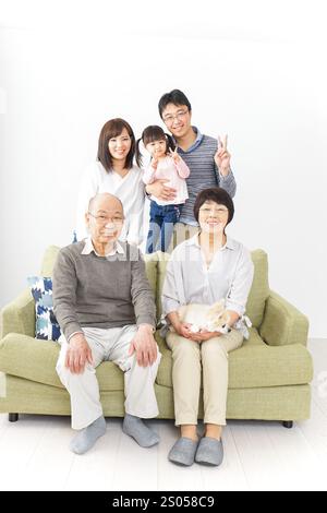 Three generations Family Group photo image Stock Photo - Alamy
