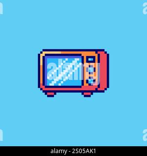 technology microwave oven game pixel art vector illustration Stock ...
