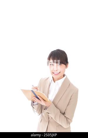 Female journalist conducting the interview Stock Photo - Alamy
