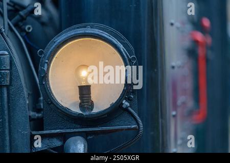steyr, austria, 24 dec 2024, detail of a wheel of a historic steam ...