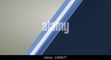 Modern Style Slanted Grey and Blue Colored Banner Template, Background ...