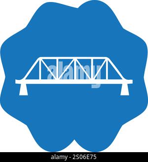 vector colorful bridge, city bridge, crossing illustration, icon Stock ...
