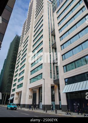 22 Ropemaker Street office building under construction site hoarding ...