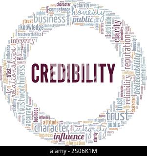 Credibility word cloud conceptual design isolated on white background ...