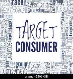 Target Consumer word cloud conceptual design isolated on white ...
