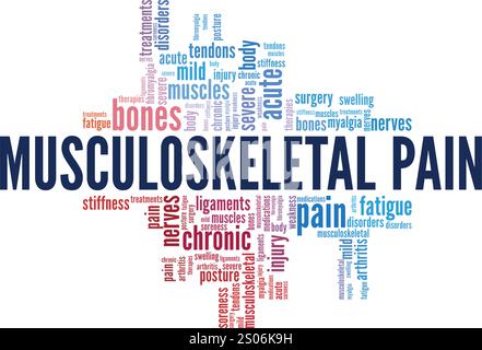 Musculoskeletal Pain word cloud conceptual design isolated on white ...