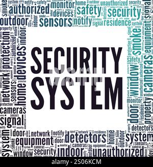 Security System word cloud conceptual design isolated on white ...