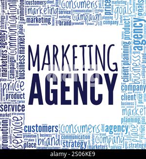 Marketing Agency word cloud conceptual design isolated on white ...