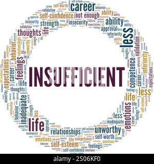 Insufficient word cloud conceptual design isolated on white background ...