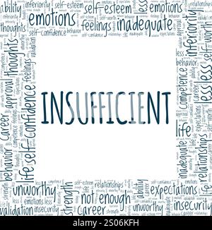 Insufficient word cloud conceptual design isolated on white background ...