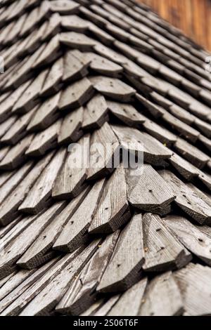Vintage wooden roof tiling, background photo texture Stock Photo - Alamy