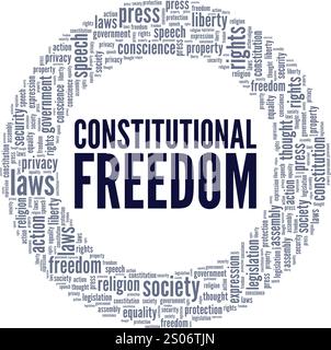 Constitutional Freedom word cloud conceptual design isolated on white ...