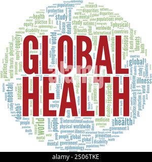 Global Health word cloud conceptual design isolated on white background ...