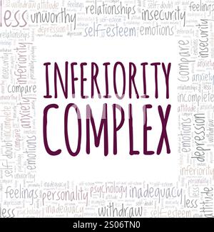 Inferiority Complex word cloud conceptual design isolated on white ...