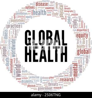 Global Health word cloud conceptual design isolated on white background ...