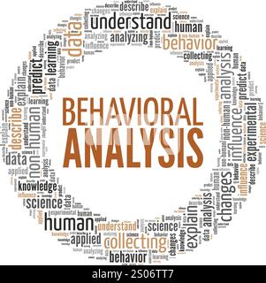 Behavioral Analysis word cloud conceptual design isolated on white ...